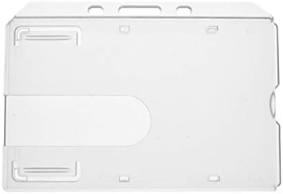 Enclosed Card Holder - Secure, Strong, Transparent ID Holder for ...