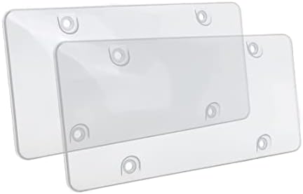 2 Pack License Plate Cover,Weather Resistance,Unbreakable Licence Plate ...