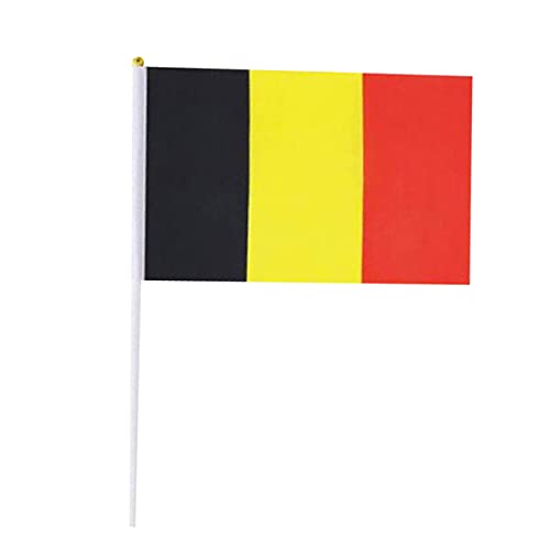 Snapklik.com : Belgium Flag Belgian Small Stick Mini Hand Held Flags ...