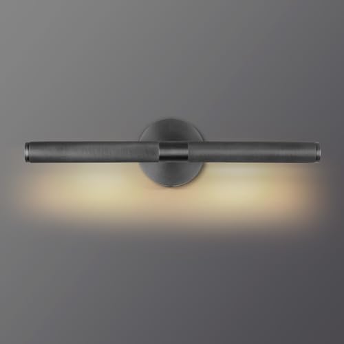 Knurldon Black Bathroom Wall Sconces 19" Knurled Indoor Wall Sconce ...