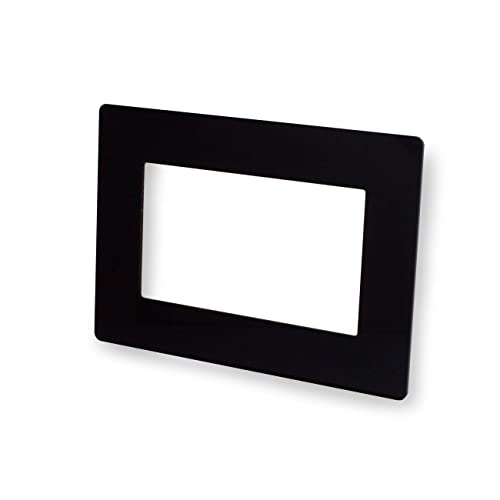 Double Light Switch Surround Acrylic Finger Plate Panel Socket (Black ...