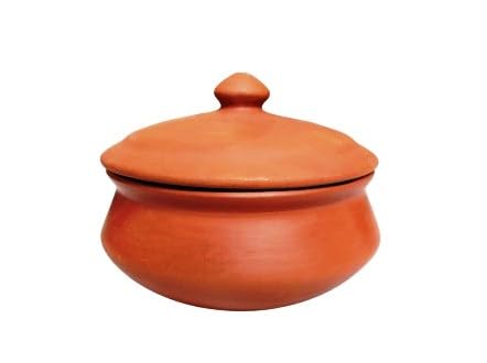 Buy CAVE Decor Organic Terracotta Clay Curd Pot with lid | Mitti Dahi ...