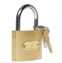 KKP HW | PREMIUM | Brass 50mm Pressing Outdoor Lock | with 3 Silver ...