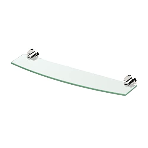 Snapklik.com : 4316 Glam Glass Shelf, 20 Inch, Polished Nickel/Wall ...
