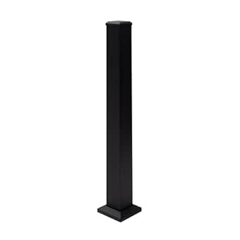Deckorators 4 in. x 4 in. x 44 in. Textured Black Aluminum Line Post ...