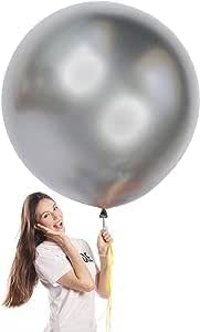 Party Port Shiny Silver Chrome Bladder Balloon for Birthday ...