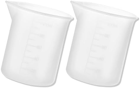 2pcs 100ml Graduated Beaker Clear Plastic Measuring Cup,Measuring Scale ...