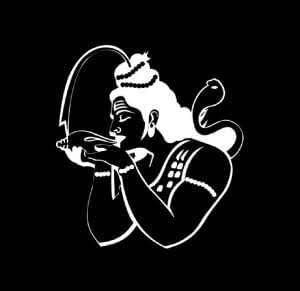 StickerWorld. Mahadev Car Bike Sticker, 12 x 12 x 2 White & Black ...