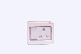 C&S Waterproof Plastic 3 Module Enclosure with 6/16A With Switch and ...