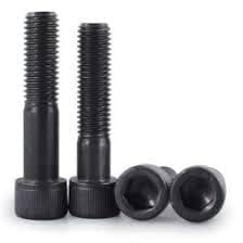 M5 x 40mm (4 cm) length High tension black allen head half thread ...