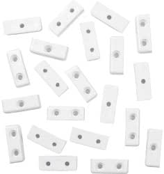 Bag of 50 White plastic cupboard fixing modesty blocks. : Amazon.co.uk ...