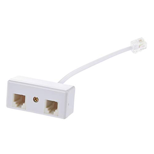 Telephone US RJ11 Male to Dual US RJ11 Female Plug Cable Adapter G8X9 ...