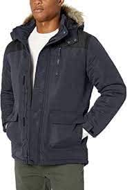 Cherokee - Men's Outerwear Men's Snorkel Parka Jacket, Charcoal, X ...