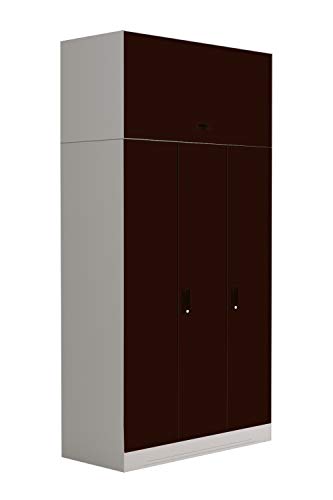 GODREJ INTERIO Slimline 3 Door Steel Almirah with Locker, with Over ...