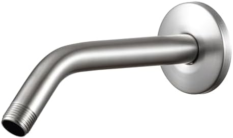 OFFO Shower Arm with Flange, 6 in Brushed Nickel Wall Mount Replacement ...