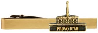 Amazon.com: LDS Provo Utah Temple Gold Steel Tie Bar - Tie Clip ...