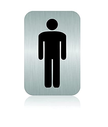 Carving Trends Metal Brushed Self Adhesive Male Logo Signage Board for ...