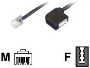 Blue World Bleil Adapter-Kabel, RJ11-Stecker - TAE-F-Buchse, 0,20m ...