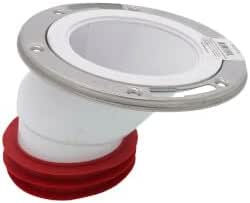 4" Inside Push Tite Offset Closet Flange w/Stainless Steel Ring, Full ...