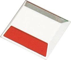 White Reflective Pavement Marker - 2 Reflectors White W/1 RED & 1 WHT ...