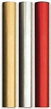 Pack of 3 Plain Metallic Foil Wrapping Paper 3 x 2 Meter Roll, in ...