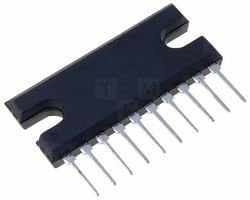 NTE Electronics NTE1155 Integrated Circuit 5.8W Audio Power Amplifier, 10-Lead SIP Case, 18V ...