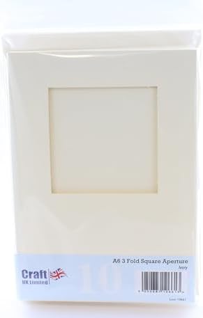 Papermania A6 300 GSM Tri Fold Window Photo Aperture Cards and ...