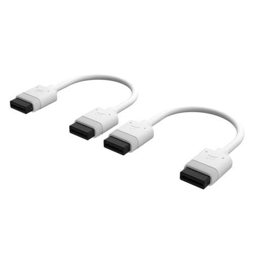 Corsair iCUE LINK Cables – 2x 100mm Straight – White – BigaMart