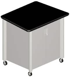 Amazon.com: Mobile Audio Visual Cabinet Color: White / Titanium : Home ...