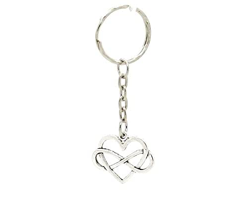 Infinity Heart Symbol Silver Keyring 26mm : Amazon.co.uk: Handmade Products