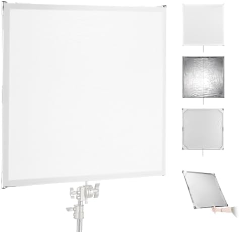 NEEWER Light Diffusion Panel Scrim Kit with Silver/White Reflector Film ...