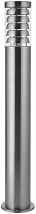 Tango IP44 Rated Brushed Stainless Steel Bollard Light Fixture for Outdoors - E27 Pedestal Post ...