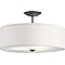 Kichler, Shailene 14" 3 Light Round Semi Flush with Satin Etched White ...