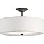 Kichler, Shailene 14" 3 Light Round Semi Flush with Satin Etched White ...