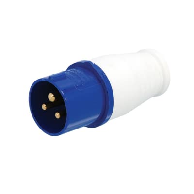 240V 16A Blue 3 Pin Electrical Industrial Male Plug IP44 Camping ...