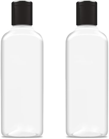 HUNCHA 200ml + 100ml Squeeze Bottles with Flip Top Cap, Empty BPA-Free ...