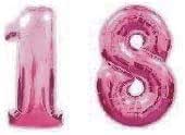 Amazon.com: Grabo Giant Pink Number '18' Foil Balloons Decoration ...