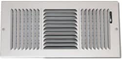 Shoemaker 845-0 18" X 14" White 3-Way Diffuser With Damper - Heating ...