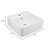 JAQUAR Continental Series Wall Hung WASH Basin (White) with Faucet Hole ...