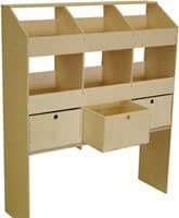 Wooden Van Racking System - 6 Pigeon Hole Unit & 3 Drawers - 400mm Deep ...