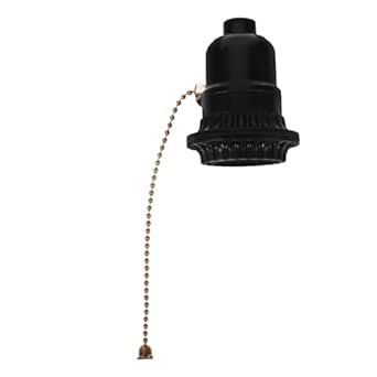 Gadpiparty Pull Chain Lamp Socket Replacement, Standard Threaded Base ...
