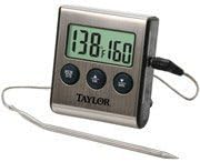 Amazon.com: Taylor Digital Cooking Thermometer with Probe Plus Timer ...