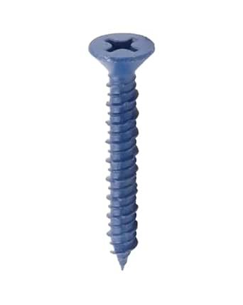 IMScrews 1/4" x 2-1/4" Blue Flat Head Concrete Screws for Anchoring in ...