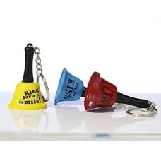 RSAAUD® Mini Metal Hand Bells Keychain Ring for a Kiss, Ring for Love ...