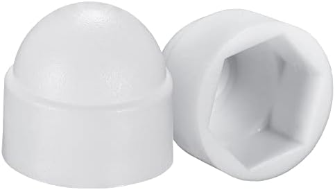 uxcell Plastic Dome Nut Protection Cap Covers, M10 Nut Cover White ...