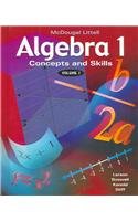 Algebra 1: Concepts and Skills Volume 1: MCDOUGAL LITTEL: 9780618106462 ...