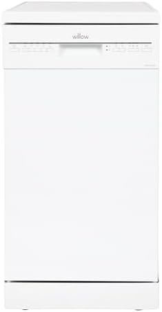 Willow WDW1045W 45cm Freestanding Slimline Dishwasher with Half Load ...
