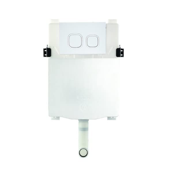 Concealed Cistern with Linea Push Plate Polymer Standard Toilet Flush ...