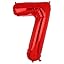 Amazon.com: 40 Inch 4 Red Number Balloons Mylar Foil Helium Digital ...