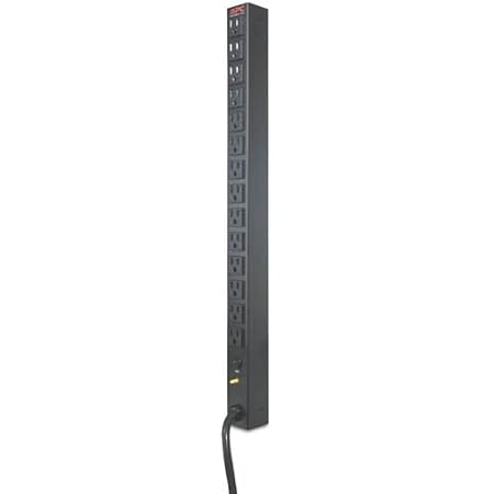 Amazon.com: APC Rack Mount PDU, Basic 100V-120V/20A, (14) Outlets, 0U ...